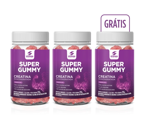 Kit 03 Super Gummy Creatina Monohidratada Sabor Uva | Super Nutrition ...