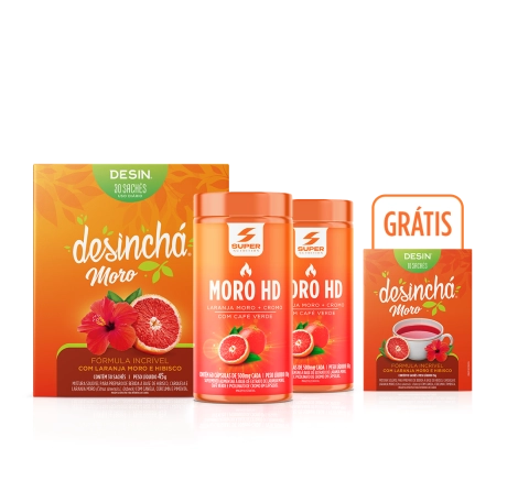 Combo • Desinchá Moro: Laranja Moro + Hibisco • Moro HD | Desinchá
