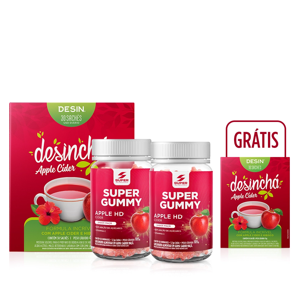 Kit 02 Gummy Apple + Desinchá Apple Cider + Brinde • Desinchá | Desinchá