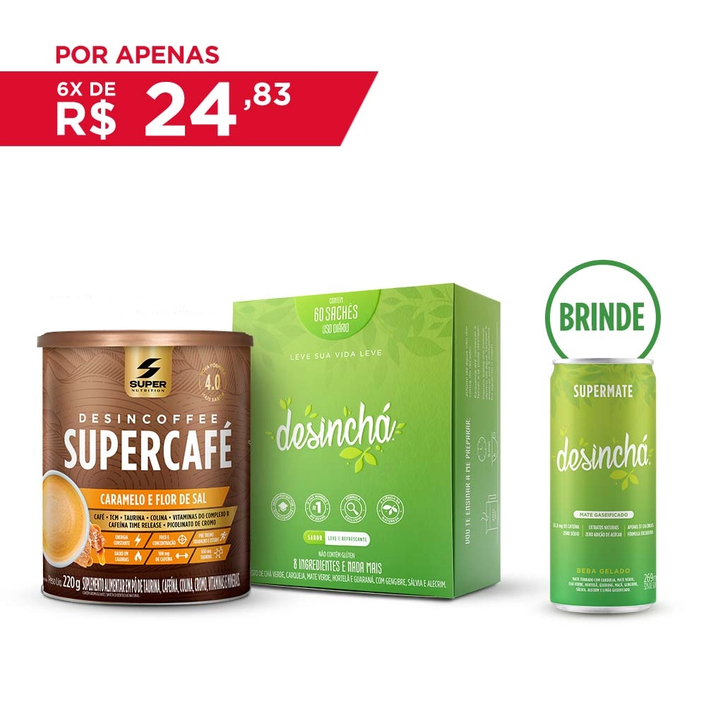 Supercafé Sabor Caramelo e Flor de Sal • Desinchá 60 Dias • Brinde ...